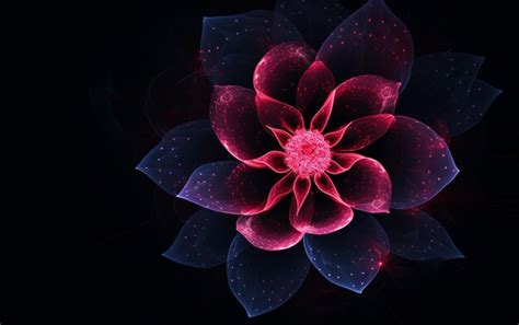 Premium Photo Bold Red Background With Pink Flower