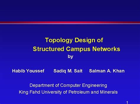 Topology Design Of Structured Campus Networks By Habib