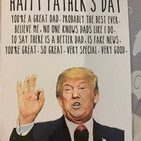 Trump Fathers Day Card 5x7 Greeting Card Trump Fan Fathers Day Card Etsy