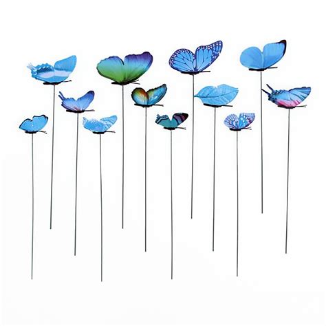 12 Stuks Vlinder Spies Tuin Yard Planter Kleurrijk Grandado
