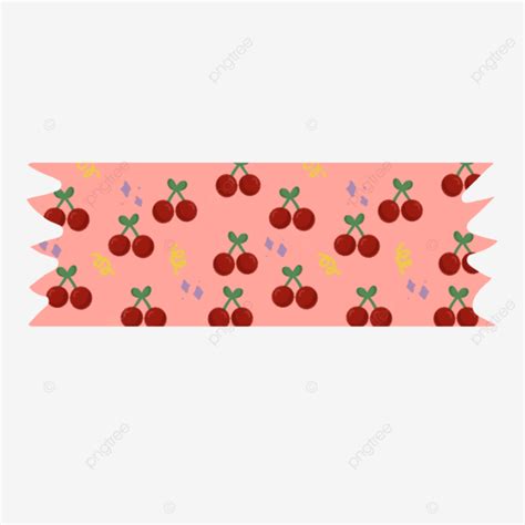 빨간 체리 테마 와시 테이프 와시 테이프 머신 워시 테이프 클립 아트 와시 테이프 벡터 Png 일러스트 및 Psd 이미지 무료 다운로드 Pngtree