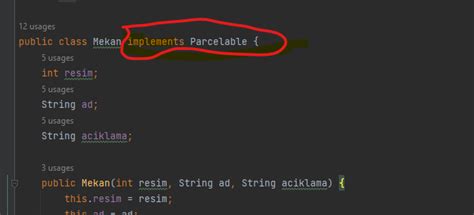 Android Parcelable Arayüzü Kullanarak Liste Öğelerini Transfer Etme Web Tasarım And Programlama