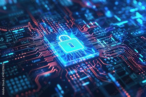 Security Concept Lock Shield On Digital Screen Cyber Security Internet Security Stock