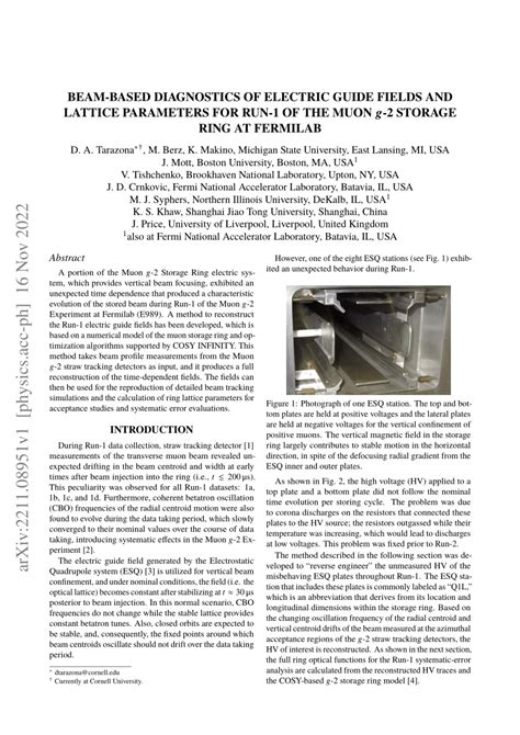 Pdf Beam Based Diagnostics Of Electric Guide Fields And Lattice Parameters For Run 1 Of The