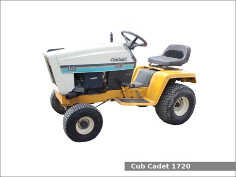 Technical Specifications And Data For Cub Cadet 1720 Tractor