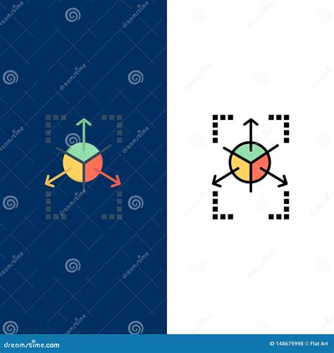 Prototype Grid Database Chart Icons Flat And Line Filled Icon Set Vector Blue Background