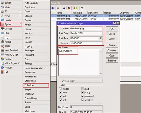 Cara Seting Auto Shutdown Mikrotik Menggunakan Winbox YANZSCREAMOUS