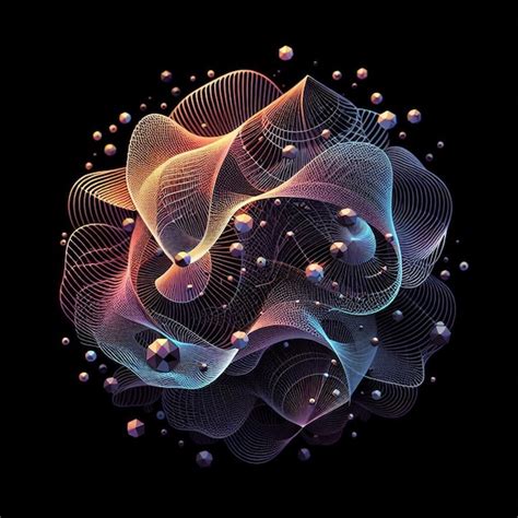 Holo Abstract 3d Shape Background Premium Ai Generated Image