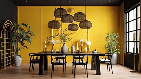 호화로운 D Cor 및 3d 렌더링을 갖춘 높은 천장의 노란색 거실 거실 창 3d 인테리어 방 창문 배경 일러스트 및 사진 무료 다운로드 Pngtree