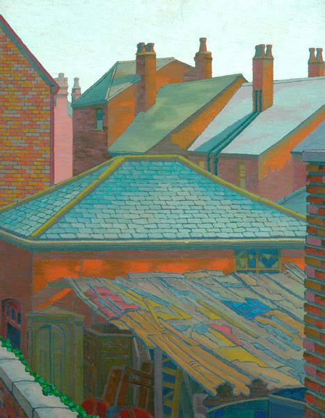 Charles Ginner British 1878 1952 Roofs And Chimneys Oil On Canvas