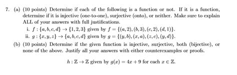 Solved 7 A 10 Points Determine If Each Of The Following