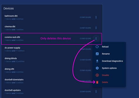 cannot delete device coolmasternet configuration home assistant