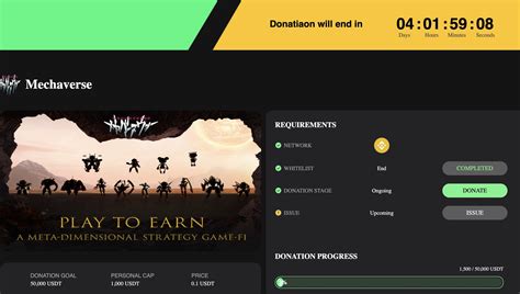 Playsky On Twitter The Donation For Metamechaverse Has Now Begun🎉 You Can Still Join The Fcfs