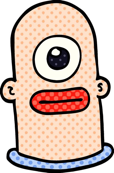 Cartoon Doodle Cyclops Face 45274092 Png