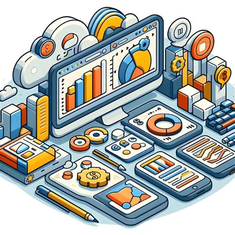 3d Flat Icon Business Dashboard With Copy Space On White Background Concept Premium Ai