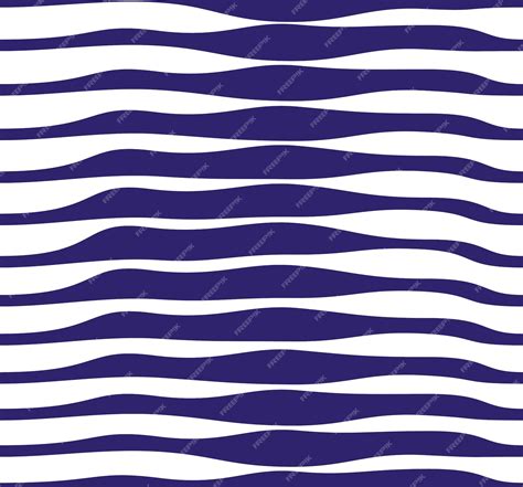 Premium Vector Marine Vector Seamless Pattern With Stylized Blue Waves Curve Lines Abstract