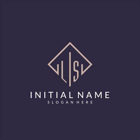 Ls Initial Monogram Logo With Rectangle Style Design 15549539 Vector Art At Vecteezy