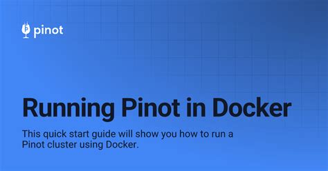Running Pinot In Docker Apache Pinot Docs