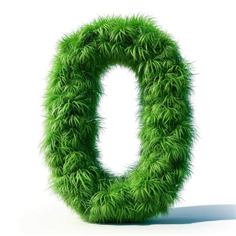 Premium Photo Zero In Style Green And Fuzzy On A Clean Canvas