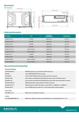 Intel 7th Gen Xeon And Core Processor Iec 61850 3u Rackmount Computers With Prp Hsr Card