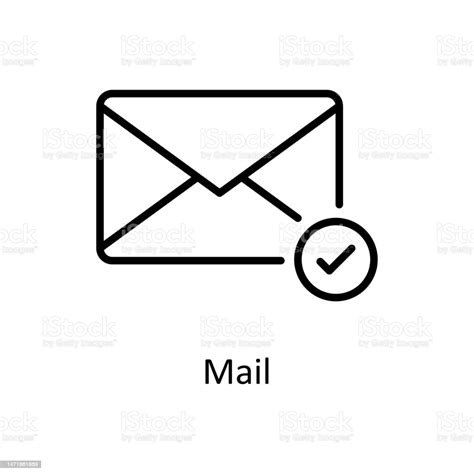 메일 벡터 개요 아이콘 디자인 그림입니다 흰색 배경에 물류 기호 Eps 10 파일 0명에 대한 스톡 벡터 아트 및 기타 이미지 0명 3차원 형태 뉴스레터 Istock
