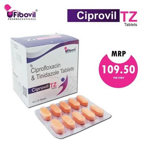 Ciprovil Tz Ciplox 500 Ciprofloxacin Hcl And Tinidazole Tablets 500 Mg At Rs 1200 Box In Panchkula