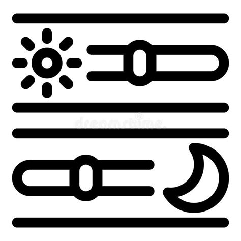 Simple Vector Showing The Concept Of Brightness Adjustment Stock Illustration Illustration Of