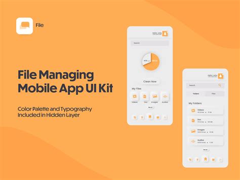 File Managing Mobile App Ui Screens Including As Login Sign Up Data