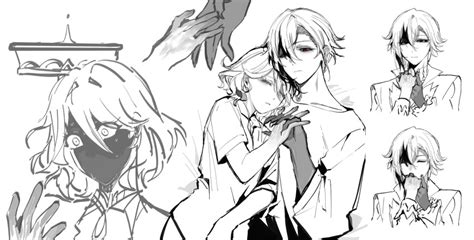 Safebooru 2girls Absurdres Arlecchino Genshin Impact Closed Mouth