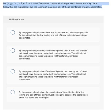 Solved Let Xi Yi I 1 2 3 4 5 Be A Set Of Five Distinct Chegg Com