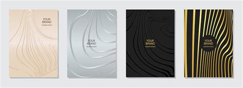세련된 기하학적 트렌디 커버 디자인 곡선 윤곽선 선 줄무늬의 엠보싱 된 3d 패턴 비즈니스 배경을위한 수직 템플릿 모음 0명에 대한 스톡 벡터 아트 및 기타 이미지 Istock