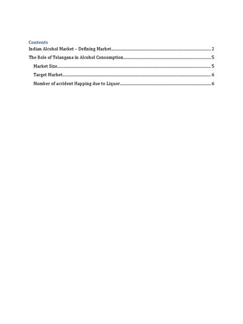 Telanggana Alchol Idnustry Market Research Pdf