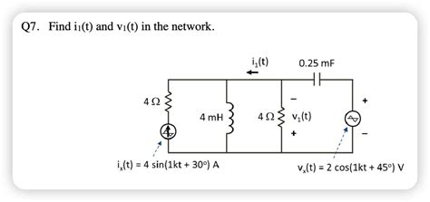 Solved Q Find i t and v t in the network i ग V Chegg com