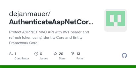 Github Dejanmauerauthenticateaspnetcoreapiwithjwtandrefreshtokens Protect Aspnet Mvc Api