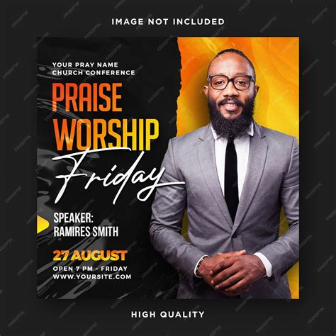 Church Flyer Template Poster Design Premium Psd