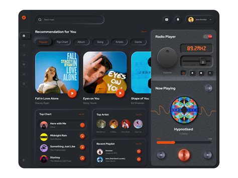 Music Player App 2 Images Behance