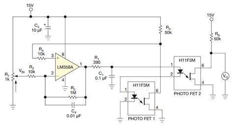 Use A Photoelectric Fet Optocoupler As A Linear Voltage Controlled