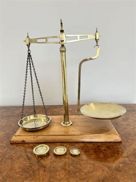 Set Of Antique Victorian Brass Scales For Sale At 1stdibs