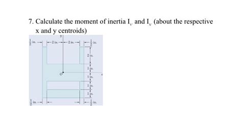 Solved Calculate The Moment Of Inertia Iy And Ix About