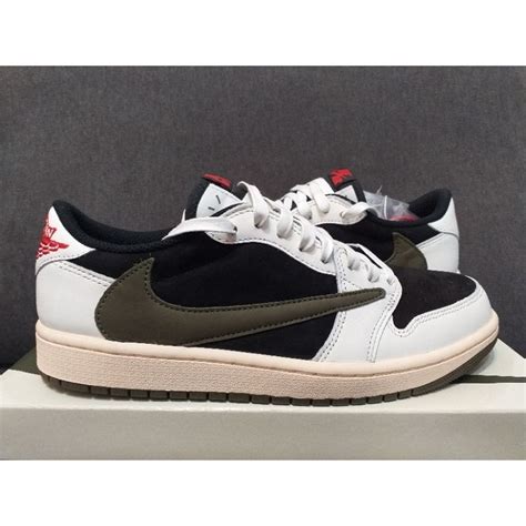 Wmns Air Jordan 1 Low Og X Travis Scott Olive 橄欖綠 Us W926cm 蝦皮購物