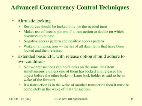 Ppt Concurrency Control In Advanced Database Applications Powerpoint Presentation Id5369018