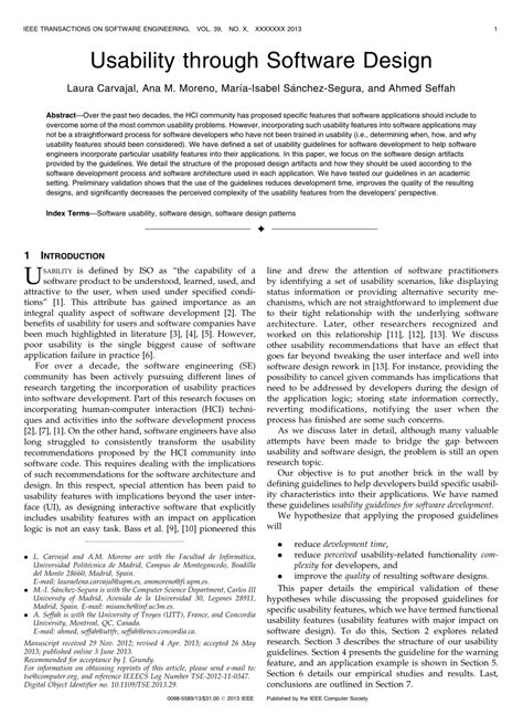 Pdf Usability Through Software Design