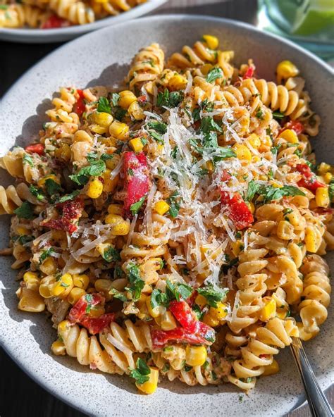 Esquites Inspired Pasta Salad Mexican Street Corn Inspired Easy