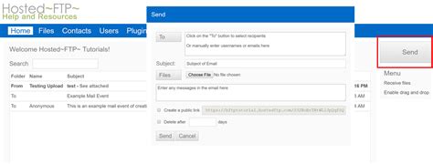 Send Function 1 Hosted~ftp~ Help