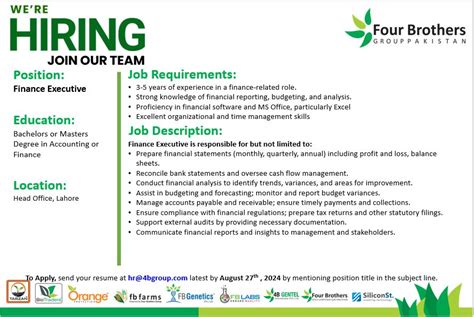4bgroup Financejobs Lahorejobs Mudassir Hassan