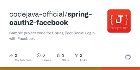 Github Codejava Officialspring Oauth2 Facebook Sample Project Code For Spring Boot Social