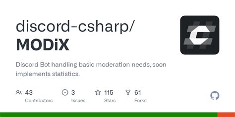 Github Discord Csharpmodix Discord Bot Handling Basic Moderation Needs Soon Implements
