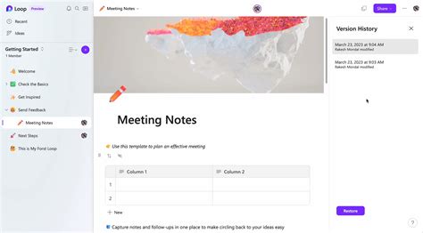 Microsoft Loop UI UX Design SaaS Application Design Saas Ui