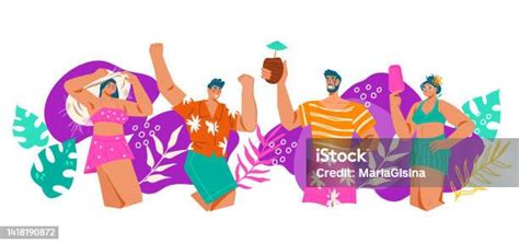 고립 된 추상적 인 배경 벡터 일러스트레이션에서 젊은이들과 함께하는 해변 파티 수영장 스포츠 경기장에 대한 스톡 벡터 아트 및