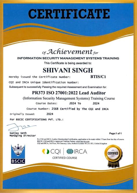 Shivani Singh On Linkedin Iso27001 Leadauditor Informationsecurity Compliance